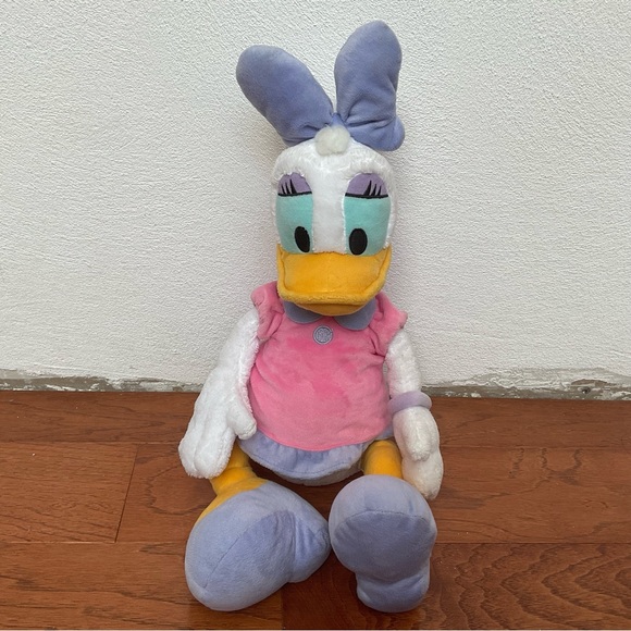 Disney | Toys | Daisy Duck Stuffed Animal 2 Disney Plush Pink Dress ...